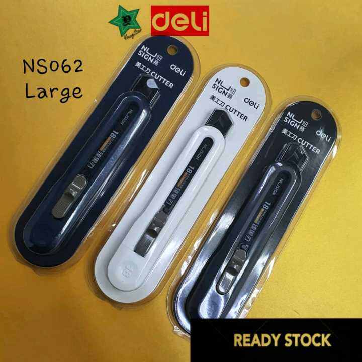 Deli Nusign Utility Knife Self-Locking Cutter Metal Blades 18mm Large ...