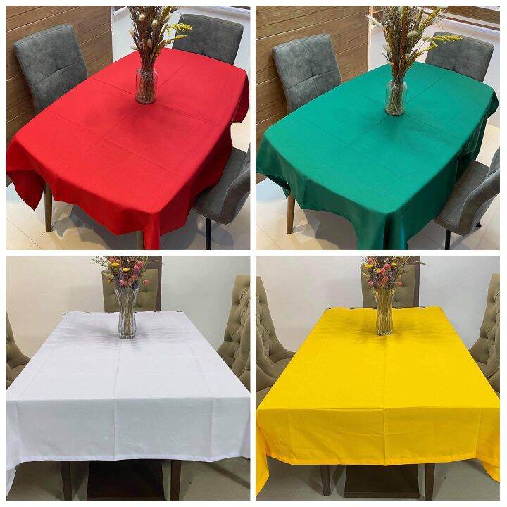 Plain Tablecloth (4,6 and 8 Seaters Table Cloth) US Katrina Cotton ...