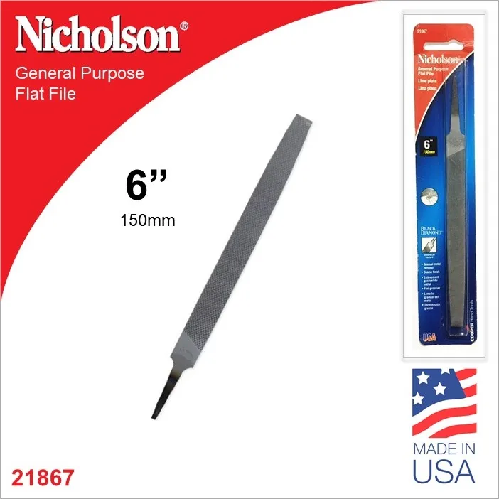 Nicholson 6-inch Flat Bastard, General Purpose Flat File, (without ...