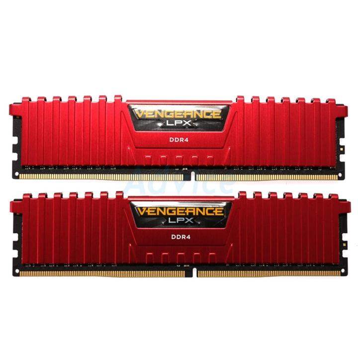RAM DDR4(2400) 8GB (4GBX2) CORSAIR Vengeance LPX Red | Lazada.co.th