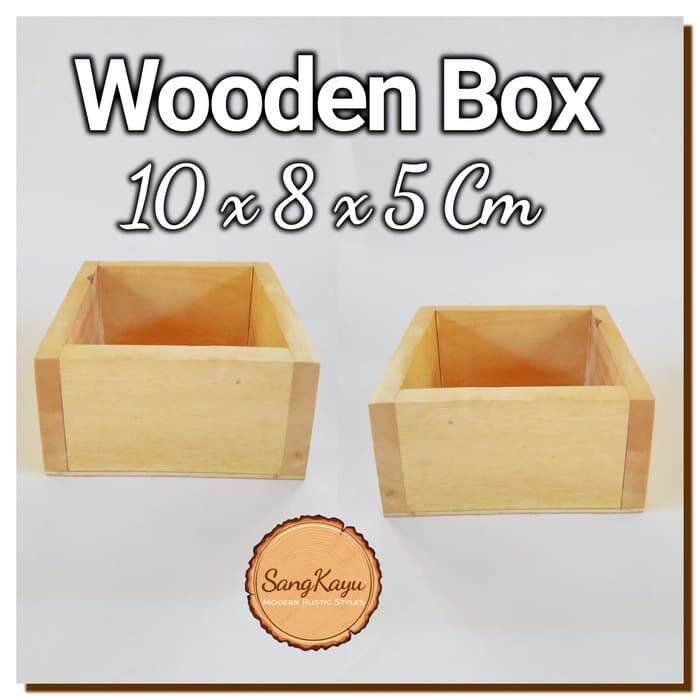 Wooden box 10x8x5 cm kotak kayu tempat penyimpanan storage box | Lazada ...