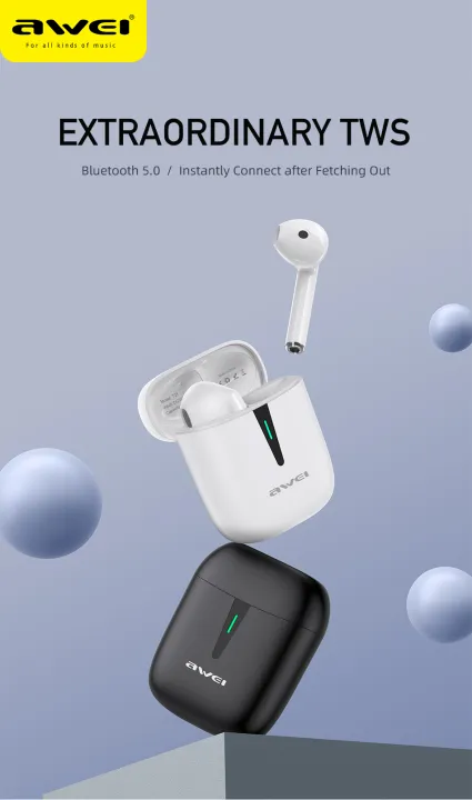 AWEI T21 Wireless Sports Headphones, Bluetooth Type-C Gaming Headphones ...