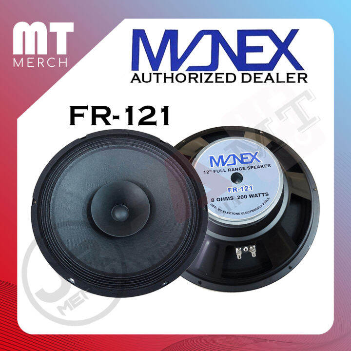 MANEX 12” (FR-121) 8 ohms 200 watts Hi-Fi Full Range Speaker + SC12 Free Screen | Lazada PH