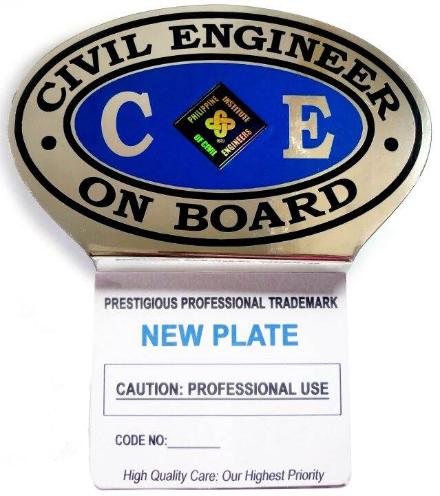 CE CIVIL ENGINEER ON BOARD CAR EMBLEM | Lazada PH