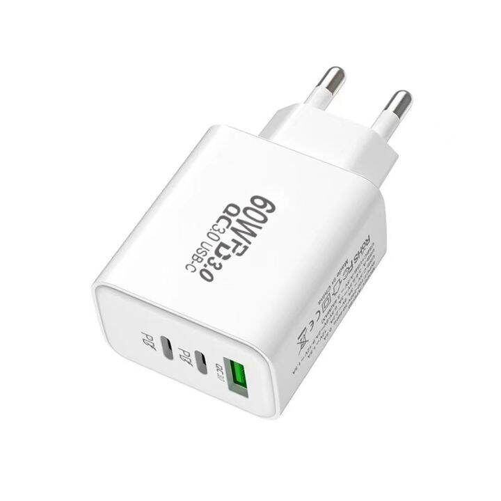 [ร้อน W] 60W Super Fast Wall Charger Samsung Usb Type C PD Adapter สำหรับ Galaxy S22 Ultra S21 ...