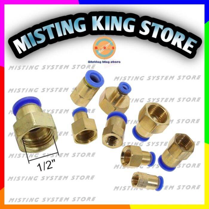 FITTING PNEUMATIC 8MM 10MM FEMALE 1/2 INCH DRAT DALAM WATER HEATER AIR | Lazada Indonesia
