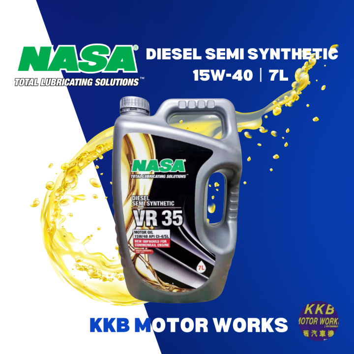 NASA VR35 Diesel Semi Synthetic Engine Oil 15W40 API CI-4/SL (7L) [100% ...