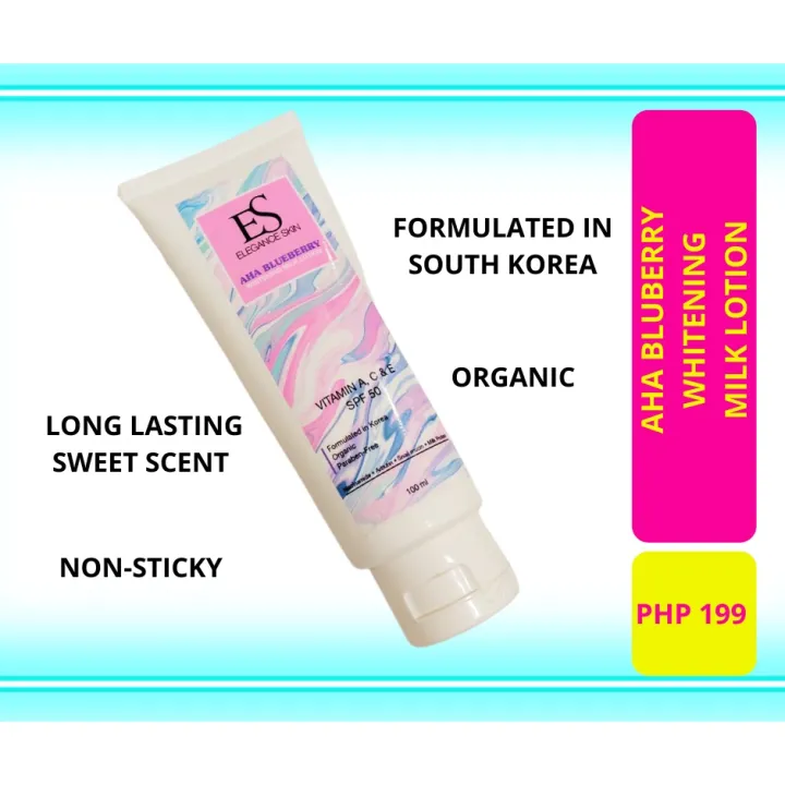 Elegance Skin AHA Blueberry Whitening Milk Lotion | Lazada PH