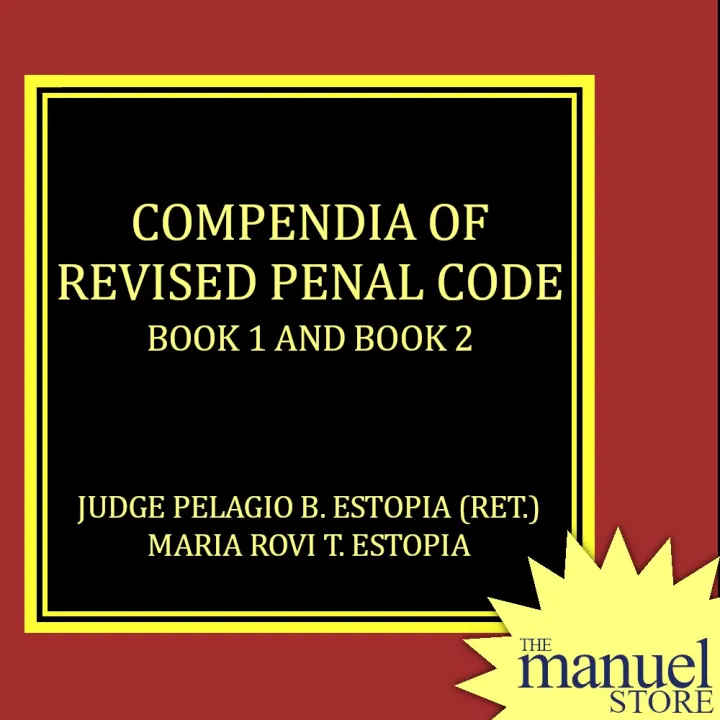 Estopia (2015) - Revised Penal Code, Compendia of: Book 1 and Book 2 ...