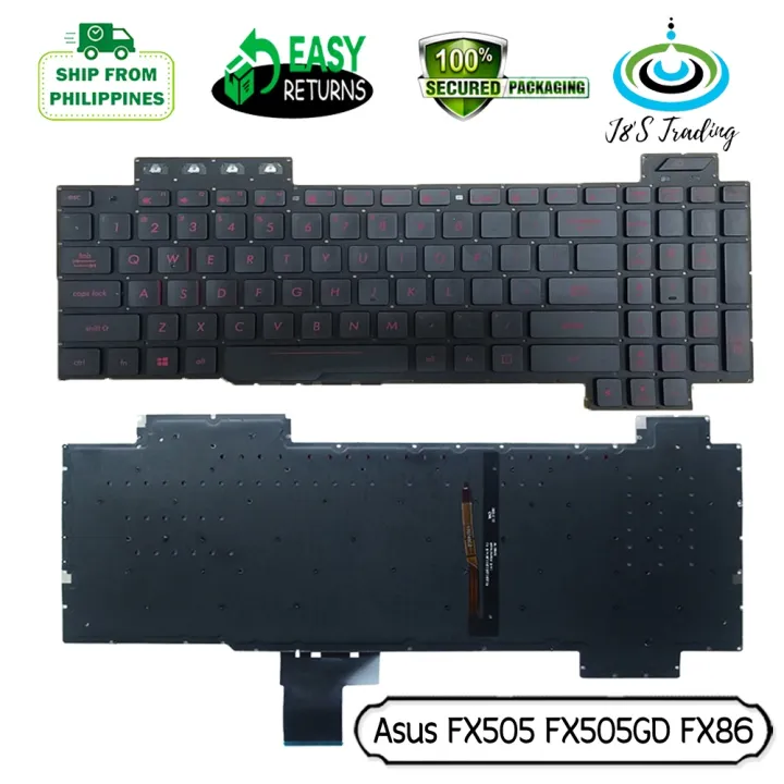 Backlit Laptop Keyboard for Asus Tuf Gaming Fx505 Fx505Gd Fx505Ge ...