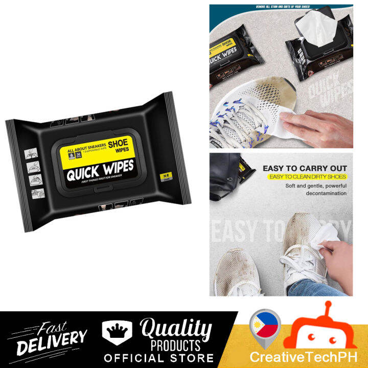 30 sheet Quick Wipes for Shoes can Remove Dirt | Lazada PH