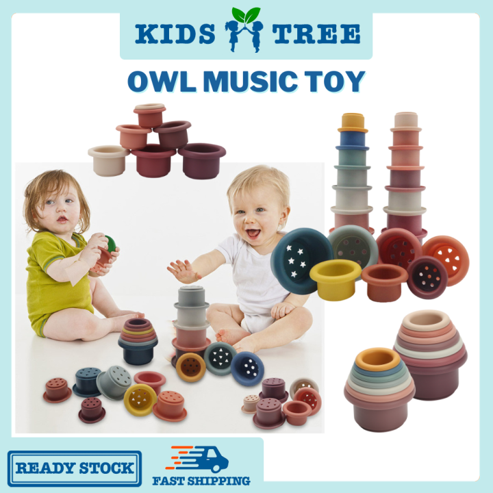 Baby Stacking Cup Educational Montessori Early Learning Cups Silicone ...