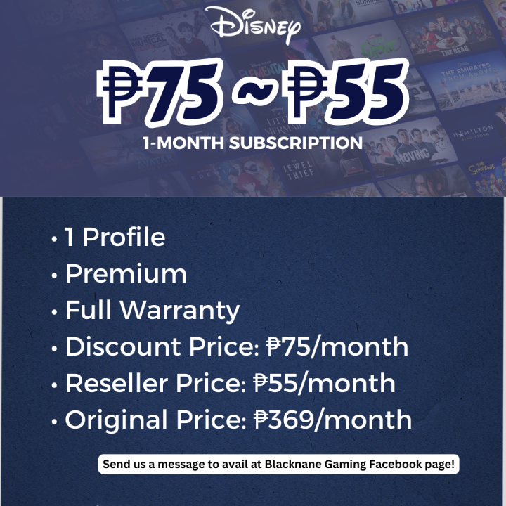 Disney+ Premium 1-Month Subscription DisneyPlus Disney Plus Account ...