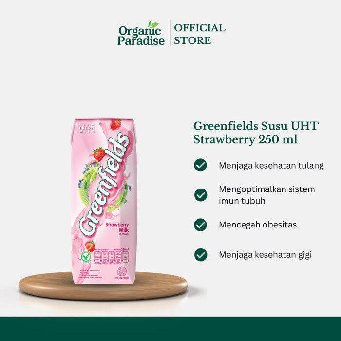 Susu Greenfields UHT Strawberry 250 ml | Lazada Indonesia