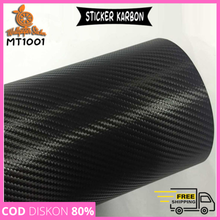 Stiker Karbon Doff ukuran 45cm x 1 Meter / Sticker Karbon Mobil Motor ...