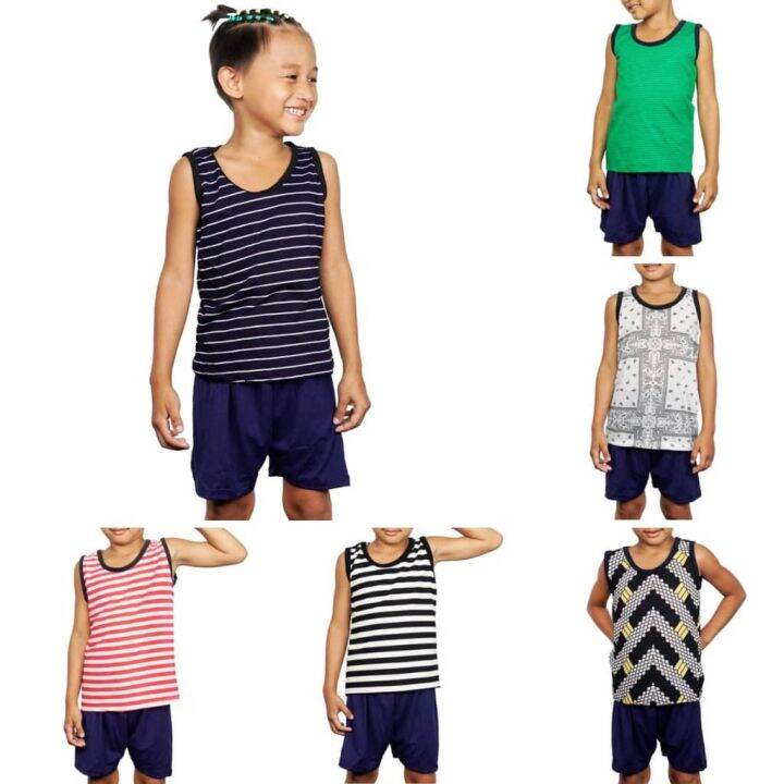 1-12 y/o Kids Unisex Boys Girls Singlet Damit Sando Pangbata Pambahay ...