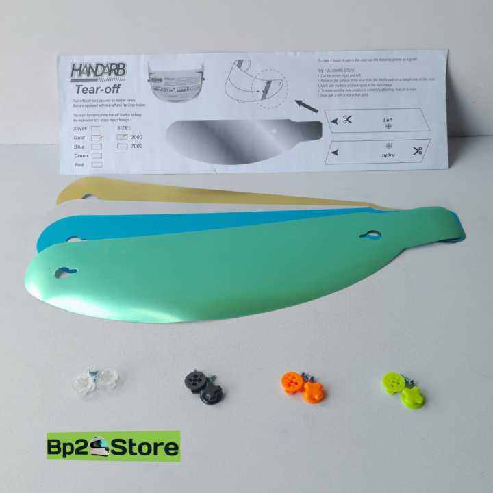 Pelindung Visor Tear Off Helm NHK Terminator / NHK GP1000 Plus Tear Off ...
