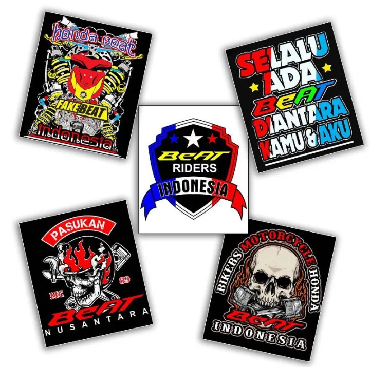 stiker honda BEAT ,ISI 5 cutting sticker motor , cutting stiker fake ...