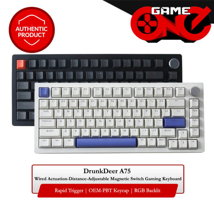 DrunkDeer A75 Wired Actuation Distance Adjustable Magnetic Switch PBT Keycaps Keyboard | Lazada PH