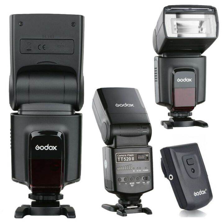 godox tt 520 ii แฟลช speedlite+ทริกเกอร์ build - in 433 mhz สัญญาณไร้ ...