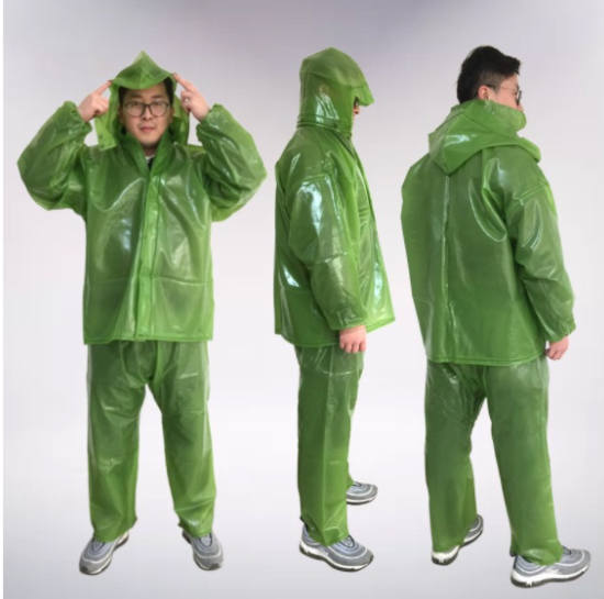 YaYue Green Raincoat Suit Kapote Green Raincoat Suit Kapote Makapal ...