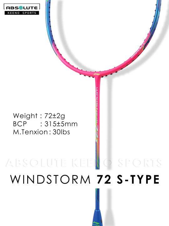 Li-Ning WINDSTORM 72S TYPE Badminton Racket | Lazada