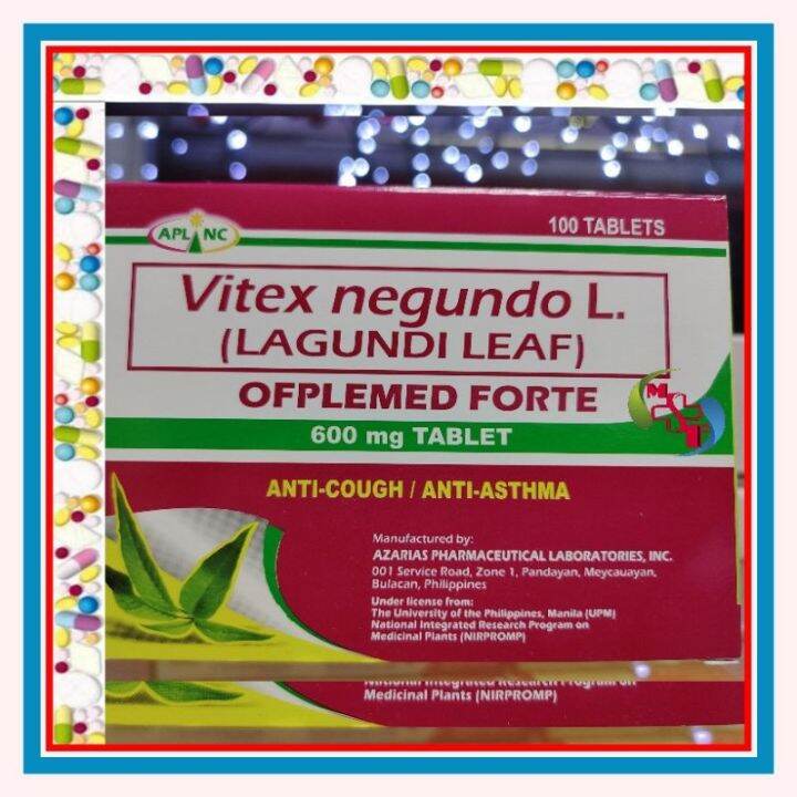 VITEX NEGUNDO L. (LAGUNDI LEAF) 600mg Tablet OFPLEMED FORTE | Lazada PH
