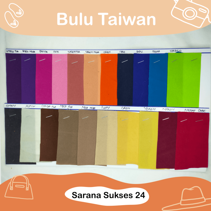Kain Bahan Bludru Taiwan/ Bludru Kabulon 50cm x 140cm - Sarana Sukses ...