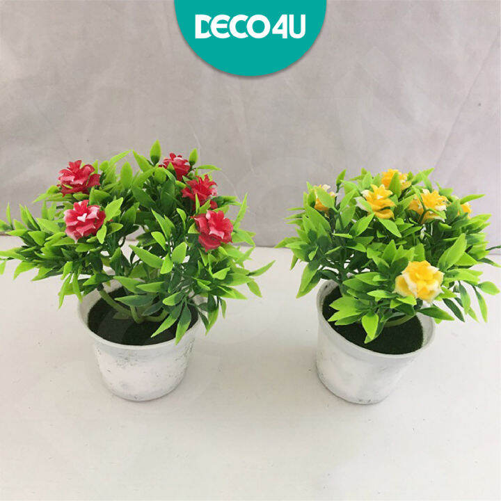 Artificial Flower Bunga Hiasan Meja Mini Bunga Palsu With Pot Pokok ...