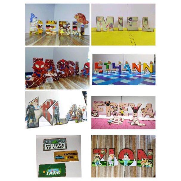 CUSTOMIZED LETTER CHARACTER STANDEE Laminated on Sintra Board FULLY ...