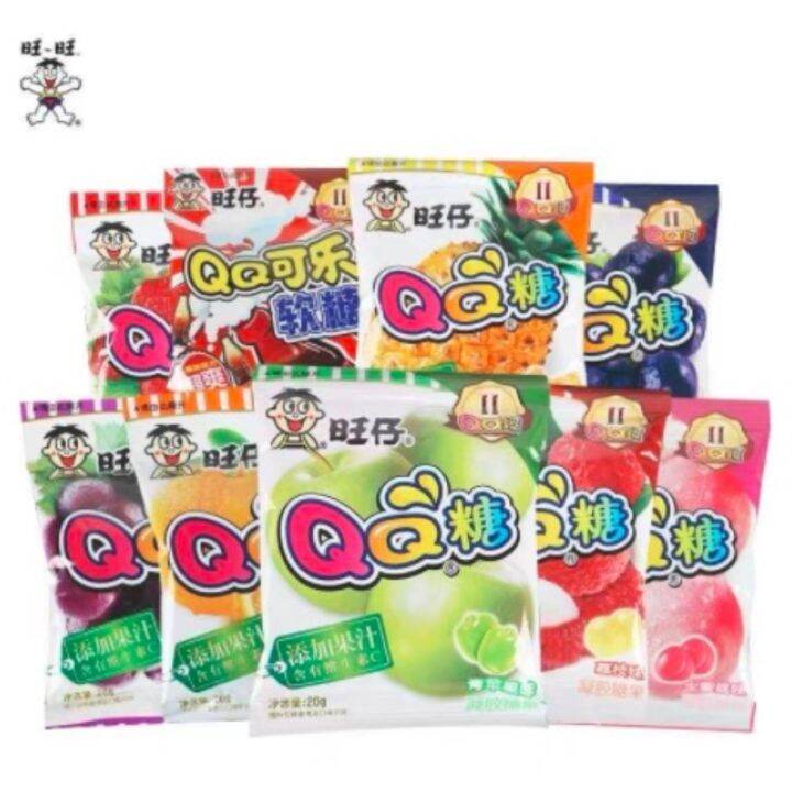 Jelly QQ Sweet Soft Fruit Gummy Sugar Candy 20gx10 packs Want Want ...
