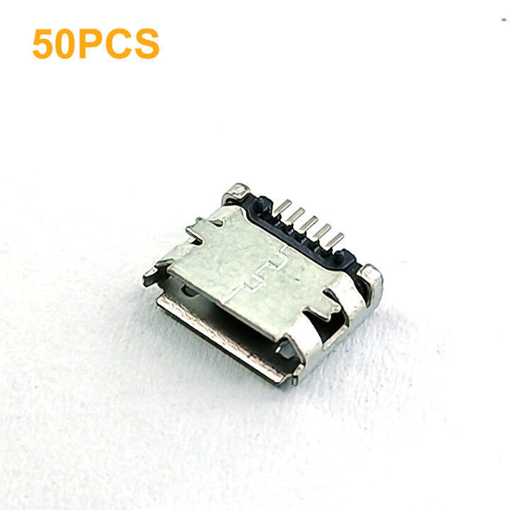 HONG 50ชิ้น5Pin Micro-B SMD Micro USB เชื่อมต่อหญิงพอร์ตแจ็คหางถุงเท้า ...
