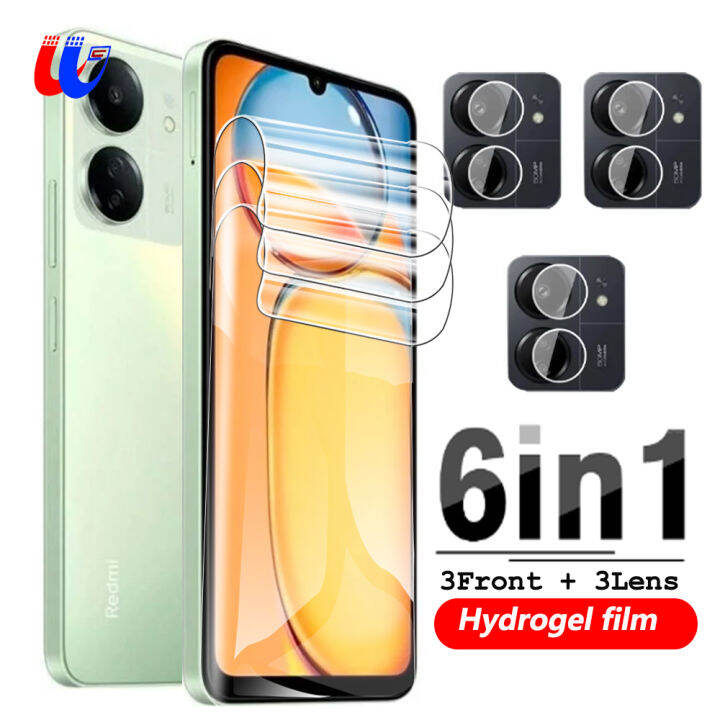 6in 1 bọc hoàn toàn cho Xiaomi Redmi 13C Hydrogel phim không phải kính ...