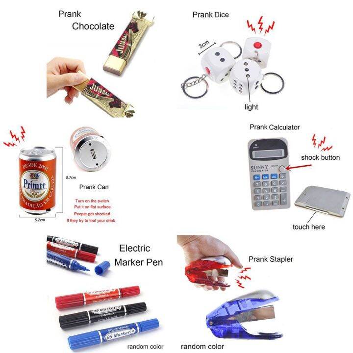 MUMU Anti-stress Gripper Gum Novelty Shocker Pen Prank Trick Prop Gag ...