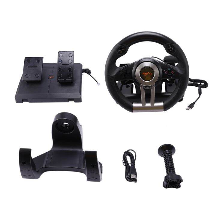 PXN V3II Racing Game Steering Wheel USB Vibration Dual Motor with Foldable Pedal for PS3 PS4 ...