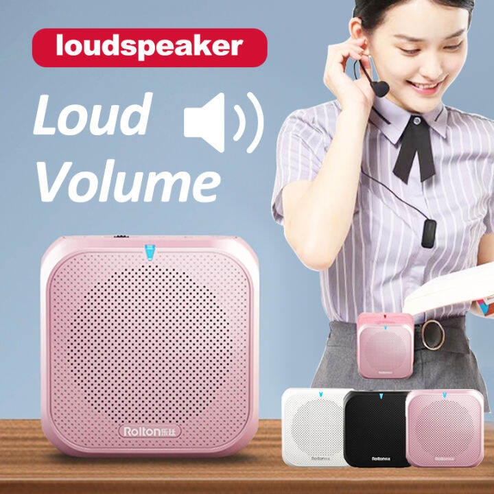 Rolton Voice Amplifier Megaphone Booster with Wired Microphone Headset ...