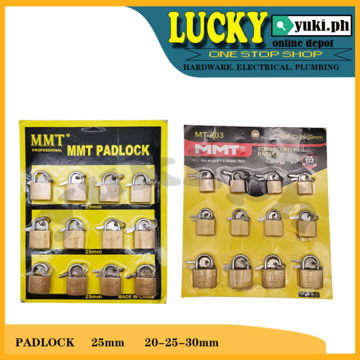 MMT SECURITY PADLOCK SET ( 25mm ) / (20mm, 25mm,30mm) | Lazada PH
