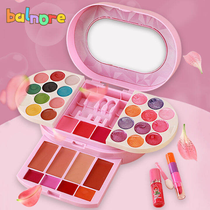 Balnore กล่องเครื่องสำอางเชลล์ของขวัญวันเกิดเด็กผู้หญิงเครื่องสำอางเด็ก ...
