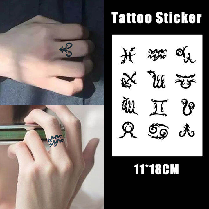 Minimalist Tattoo Sticker Waterproof Lasting Fake Tattoo Magic Tattoo ...