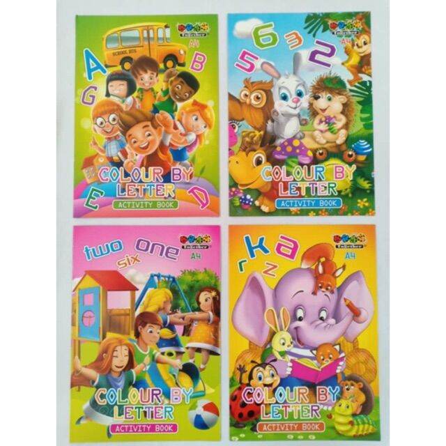 A4 Colour By Letter Activity Book One two three | Lazada