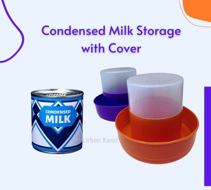 Condensed Milk Container With Cover (8cm x 11.5cm) / Bekas susu pekat ...