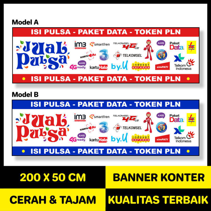 SPANDUK BANNER KONTER PULSA LIMITED EDITION DESAIN TERBARU | Lazada ...