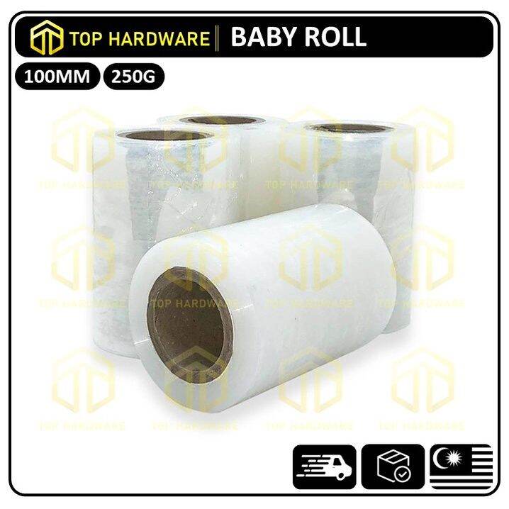 TOP🇲🇾 100mm x 250g Packaging Stretch Film Wrapping Stretch Plastic Wrap ...