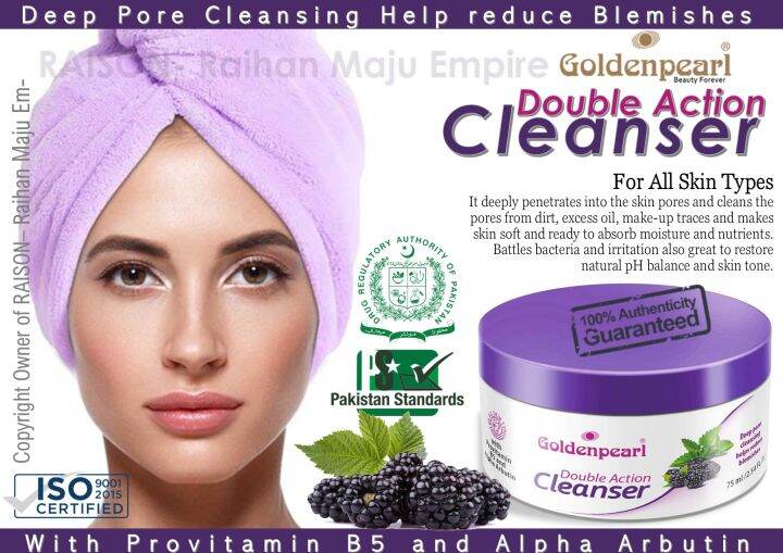 Golden Pearl Double Action Cleanser 75ml-Deep Pore Cleansing Help reduce Blemishes | Lazada