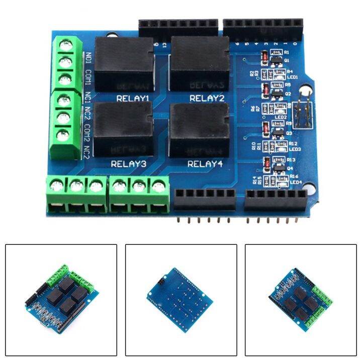 4 Channel 5v Relay Shield Module, Four Way Relay Control Board Relay ...
