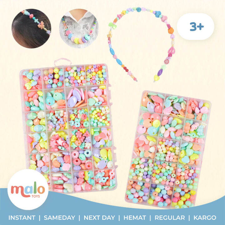 MALOTOYS - DIY Manik Manik Gelang Kalung Beaded Meronce Manik-Manik ...