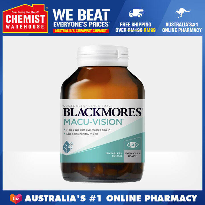 Blackmores Macu Vision 150 Tablets Supports Healthy Vision [Chemist ...