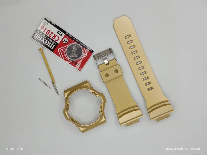 Replacement straps and bezel for Gshock GA200/GA201 - MATTE GOLD ...