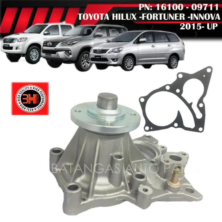 WATER PUMP ASSEMBLY 16100-09711 3H for TOYOTA HILUX - FORTUNER - INNOVA ...