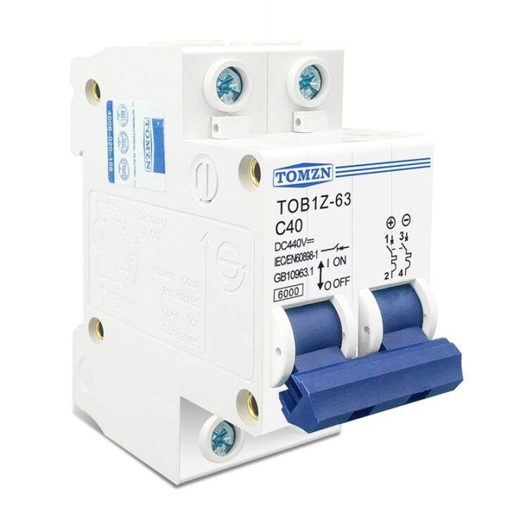 TOMZN 2P DC MCB 6KA 440V Mini Circuit Breaker for Overload and Short Circuit Protection | Lazada ...